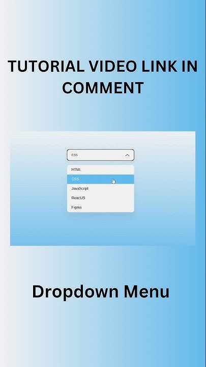 Dropdown Menu Using HTML CSS and JS #shorts #dropdownmenu - YouTube