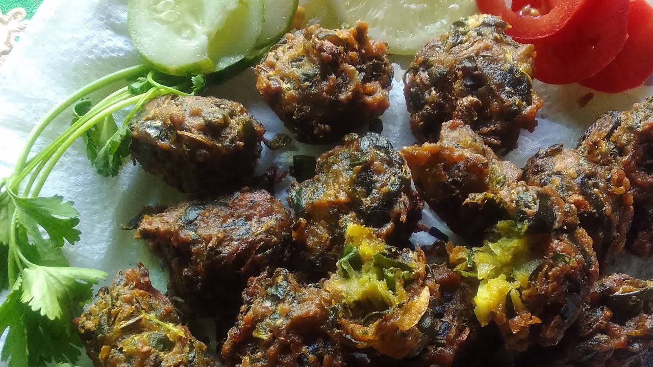 মুখরোচক মুচমুচে সুস্বাদু দারুণ পুঁইশাকের বড়ার রেসিপি, পুঁইশাকের বড়া ...