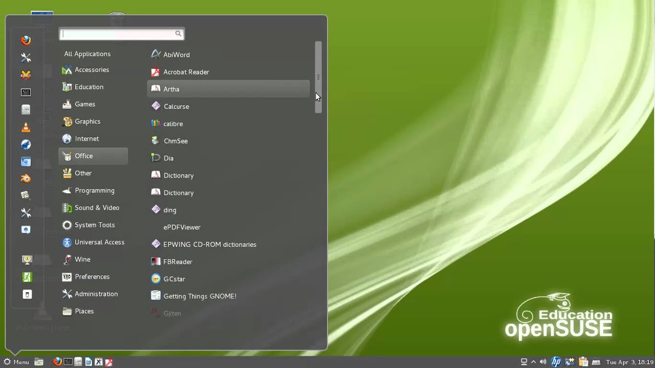OpenSUSE 12.1 using Cinnamon - YouTube