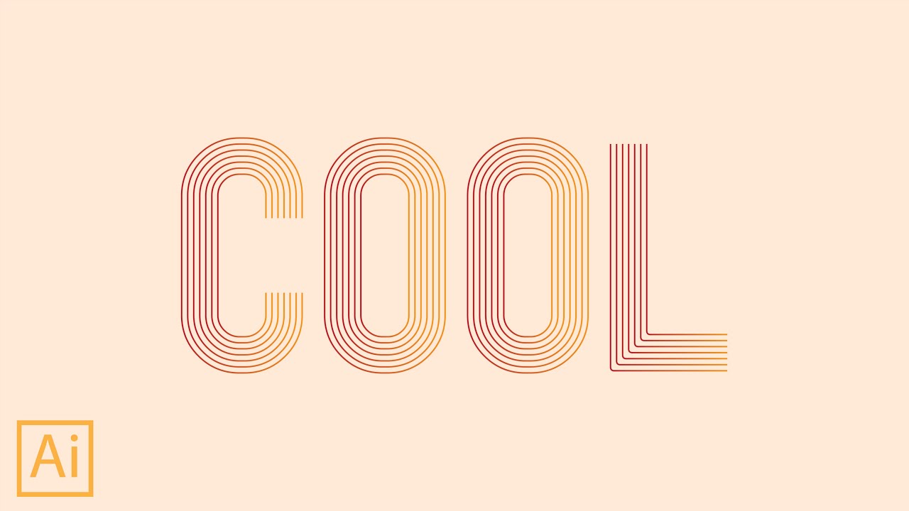 Illustrator Trick : Scratch Lines Text Effect In Illustrator - YouTube