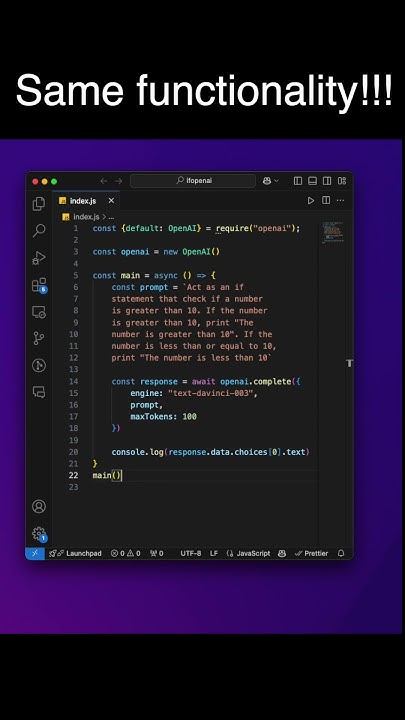 STOP using if statements, use AI instead!! Boolean logic is overrated #coding #shorts - YouTube