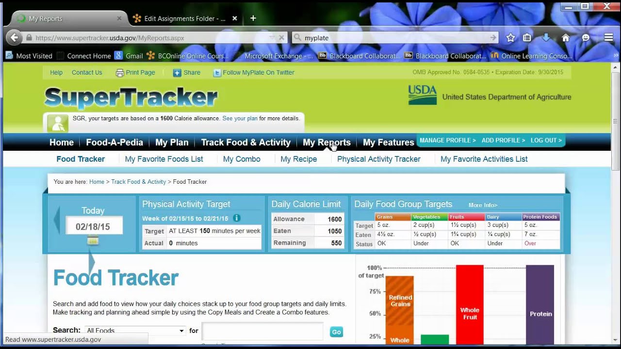 SuperTracker Nutritional Analysis Directions - YouTube