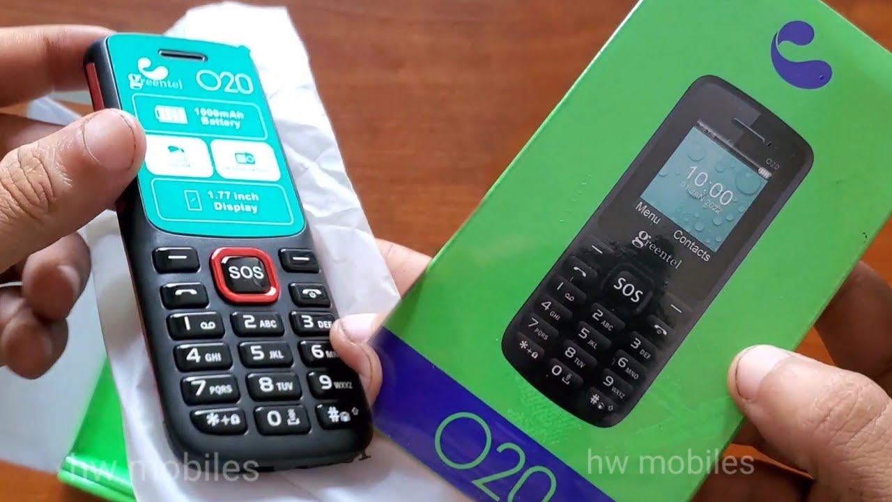 Greentel O 20 button phone unboxing - YouTube