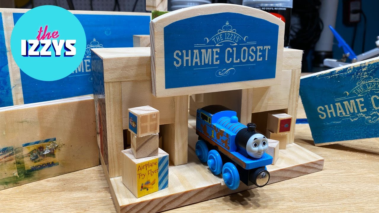 Adding Graphics to our DIY Toy Train Destination - YouTube