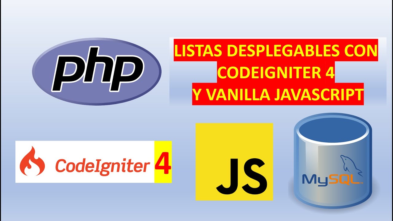 Listas desplegables con CodeIgniter 4 y JavaScript - YouTube