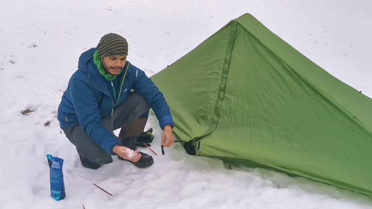 How to pitch a Deadman Anchor in dry snow - YouTube