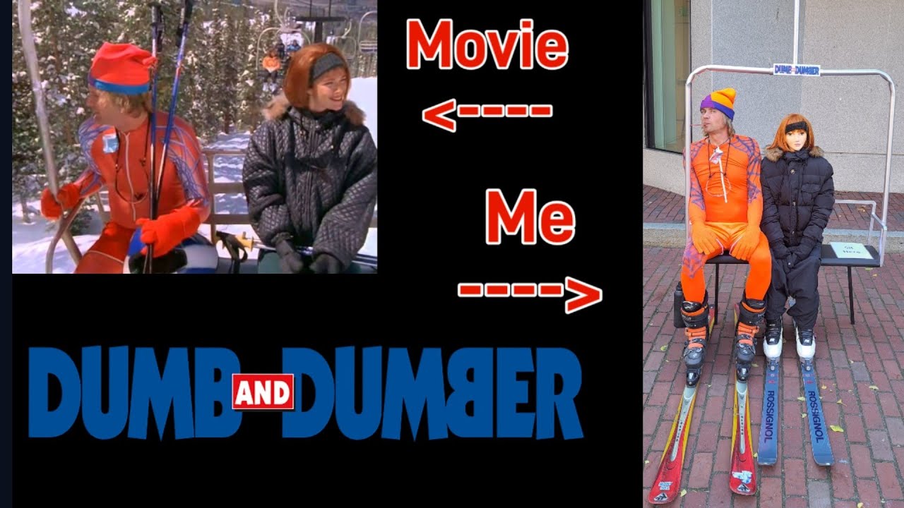 DIY Dumb & Dumber Halloween Costume: Harry Dunne Frozen Tongue Chairlift Scene "Oh Look, Frost ...