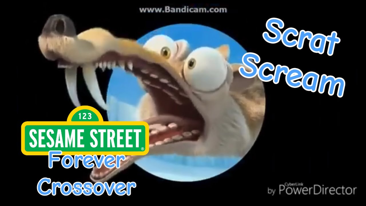 Scrat Scream Sesame Street Forever Crossover - YouTube