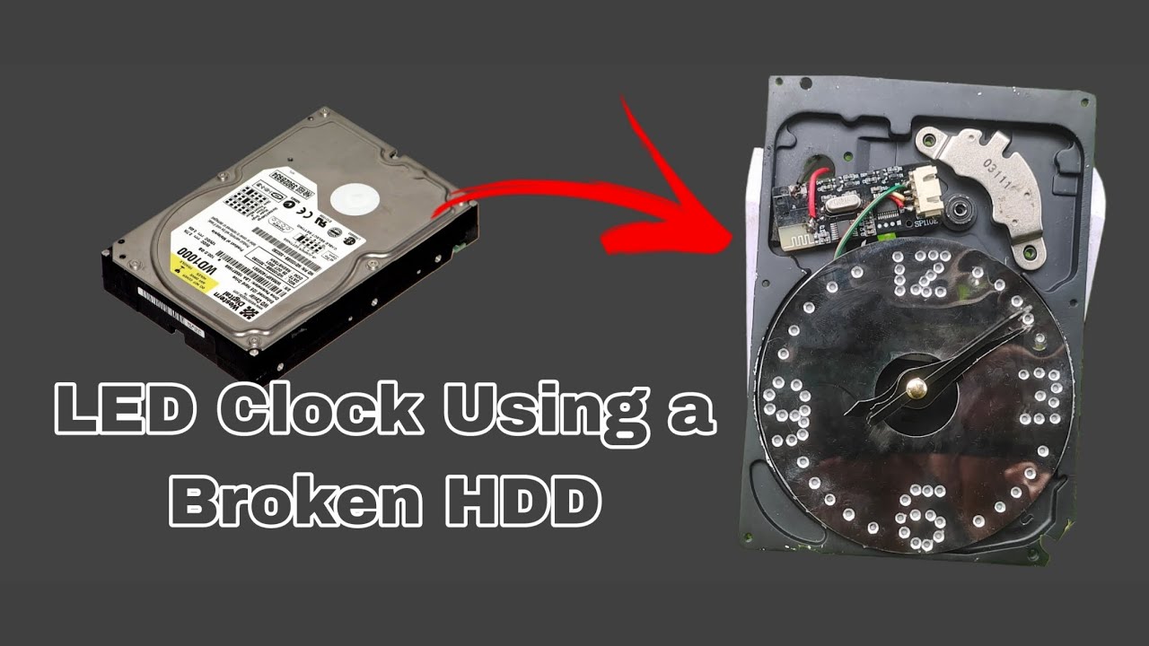 How to make LED Clock Using a HDD DIY | Homemade|#experiment #diy # ...