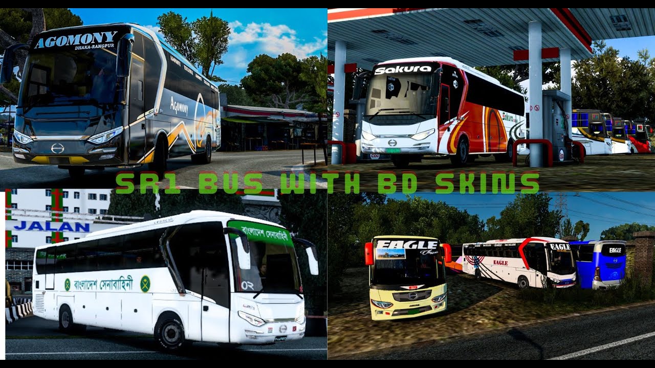 New SR1 Bus Mod with BD Skins for ETS 2|1.44-1.46|Offline+Online|ETS 2 ...