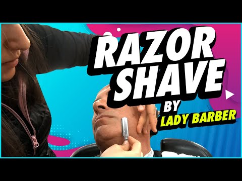 👨‍🦲 Straight Razor Shave by Lady Barber | ASMR - YouTube
