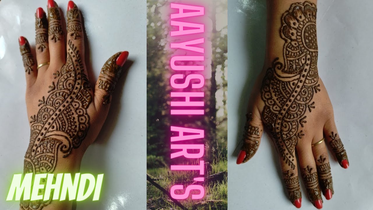 Simple Bail Mehndi Design... (Asian Mehndi Design) - YouTube