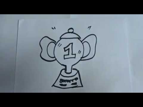 How to draw a first price cup ? drawing, sketch, art lessons, quick ...