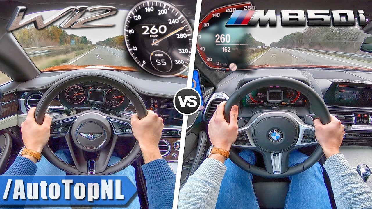 BMW 8 Series M850i vs Bentley Continental GT W12 0-250km/h SOUND ...