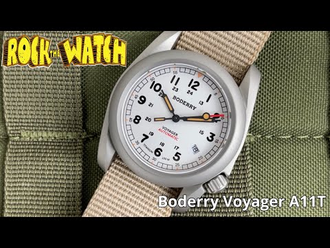 Boderry Voyager A11T Titanium Field Watch - YouTube