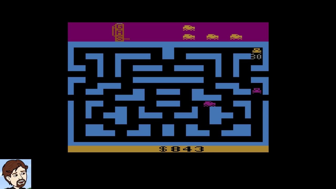 Atari 2600 - Bank Heist © 1983 20th Century Fox - Gameplay - YouTube