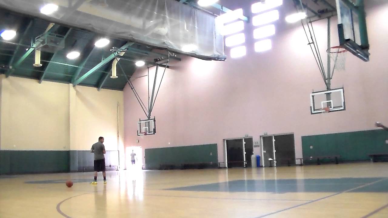 A Backward One-Handed No-Jump 3-Point Trick Shot - YouTube