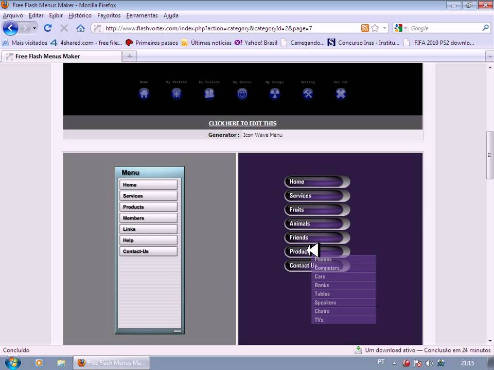 Como fazer um Menu animado para seu site/Blog - YouTube