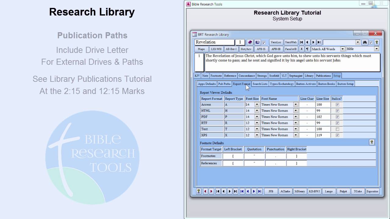 Research Library Tutorial 11 System Setup - YouTube