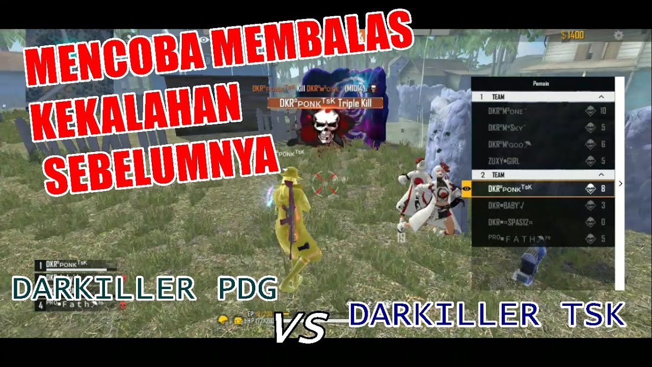 MEMBALAS KEKALAHAN ! DARKILLER PDG VS DARKILLER TSK - ROUND 02 ...
