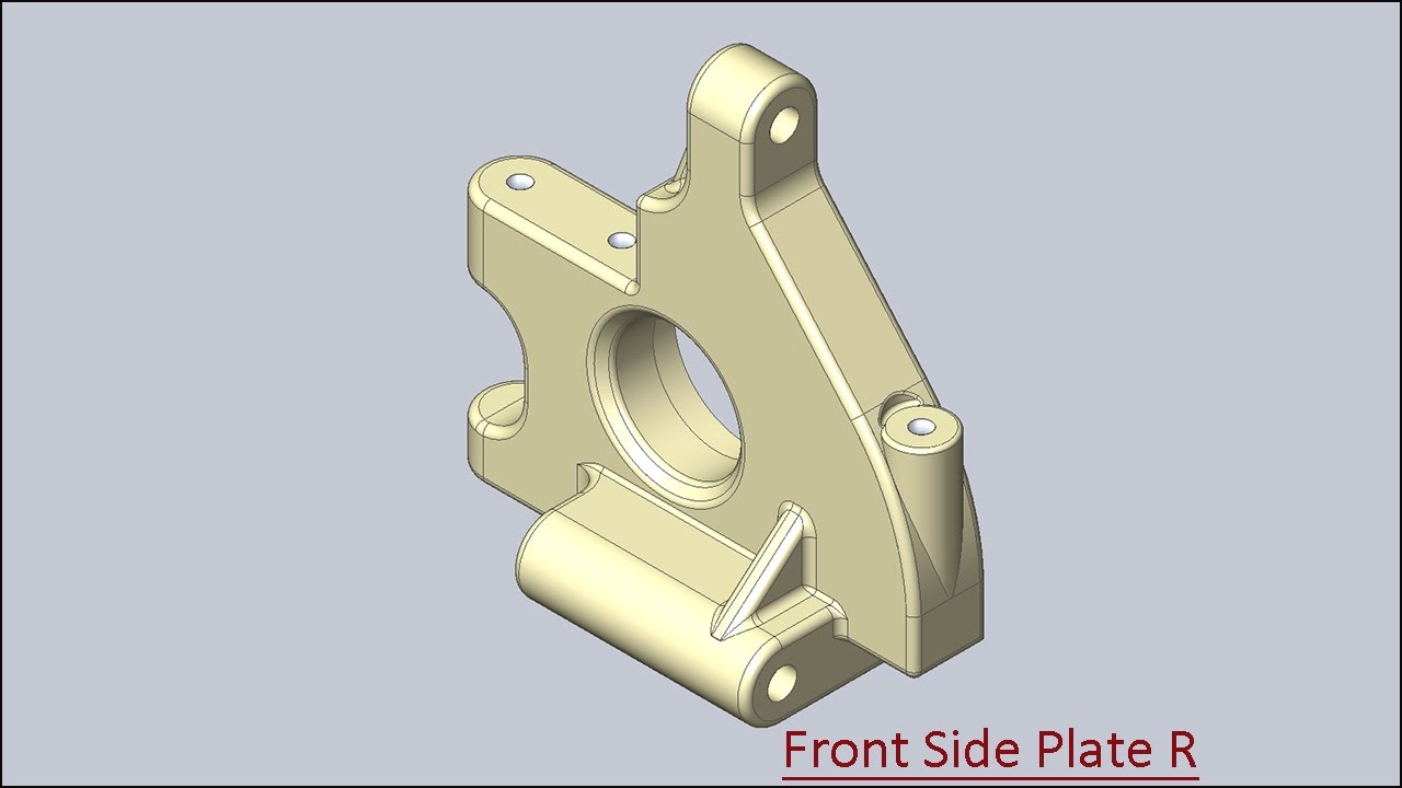 Front Side Plate R (Solid Edge Tutorial) - YouTube
