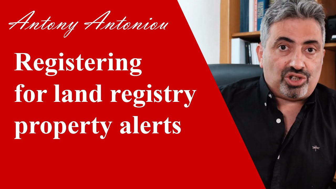Registering for land registry property alerts - YouTube