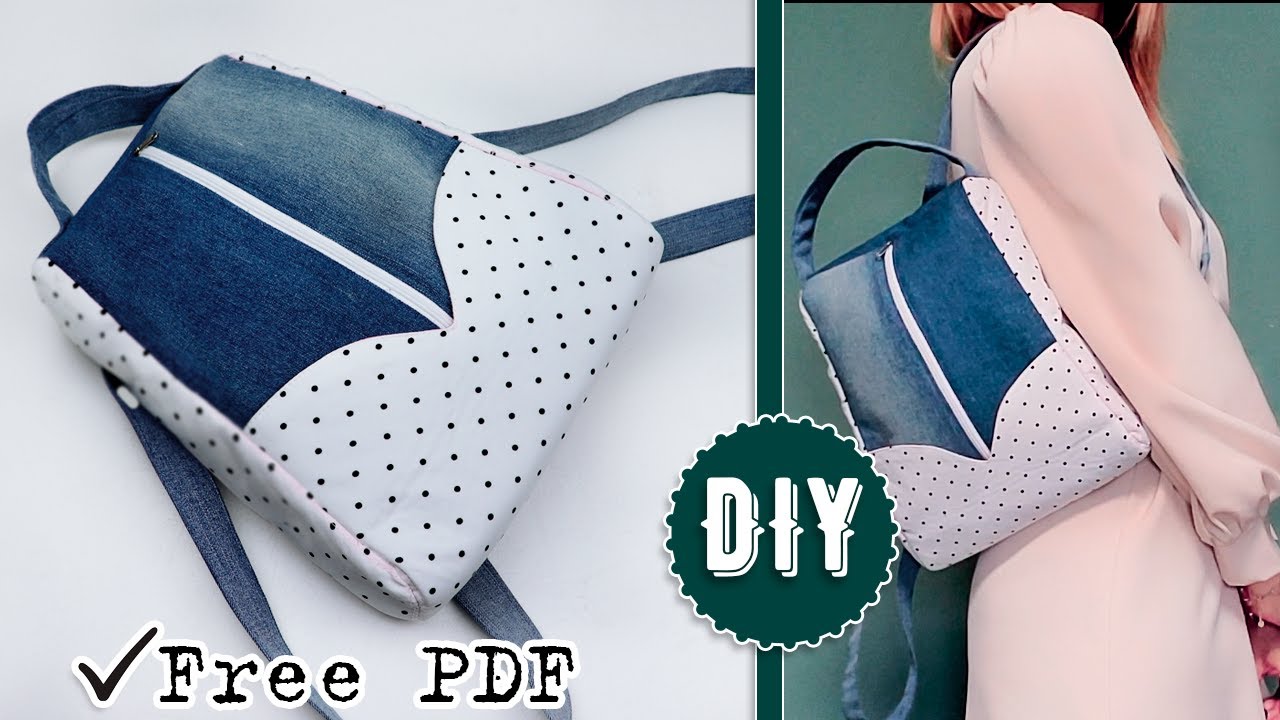 ABSOLUTLY SWEET DIY BACKPACK How To Make Backpack from Jeans - YouTube