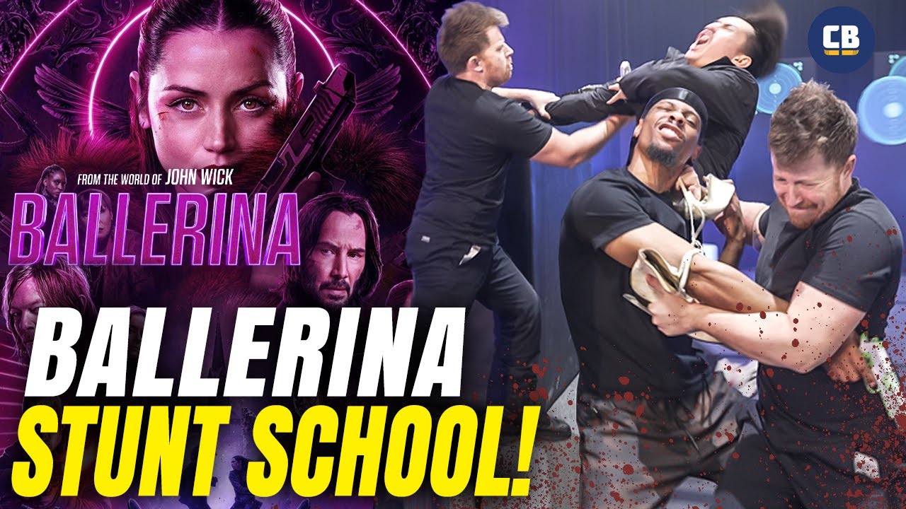 We SURVIVED "Ballerina" Stunt School! Side By Side Fight Comparison ...