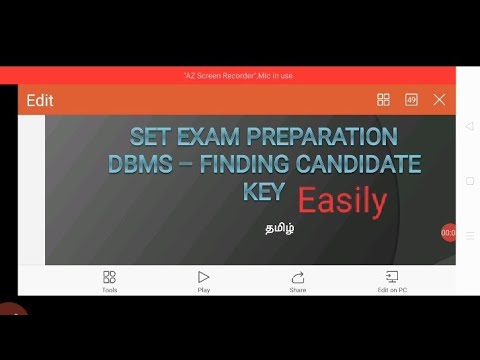 Finding Candidate Keys - Tamil. - YouTube