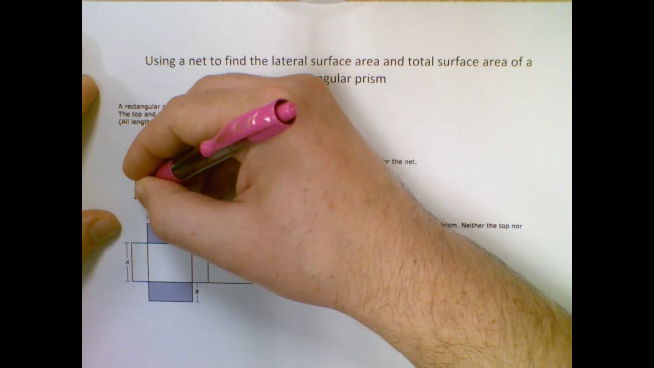 Geometry - Using a net to find the lateral surface area and total ...