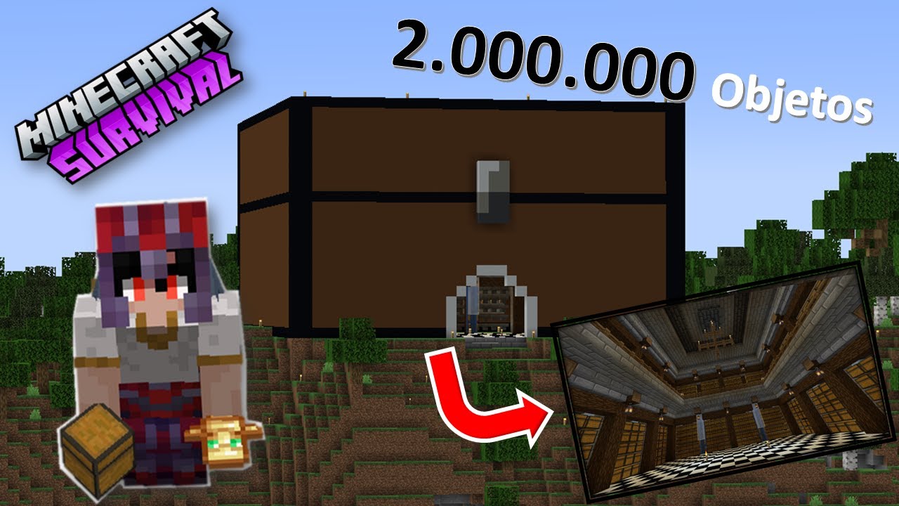 CONSTRUI un COFRE GIGANTE de 2.000.000 de ALMACENAMIENTO en MINECRAFT ...