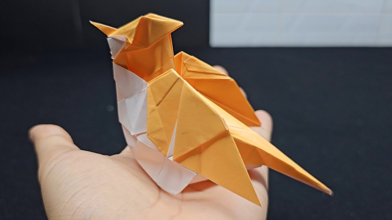 How did I create a Bird with Origami paper ? - YouTube