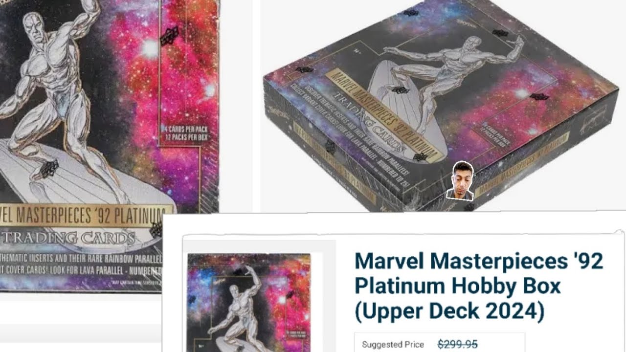 MARVEL MASTERPIECES 92 PLATINUM HOBBY BOX (UPPER DECK 2024) FIRST ...