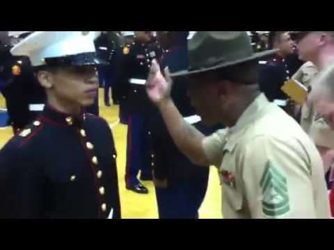 Gettin chewed out by a marine DI - YouTube