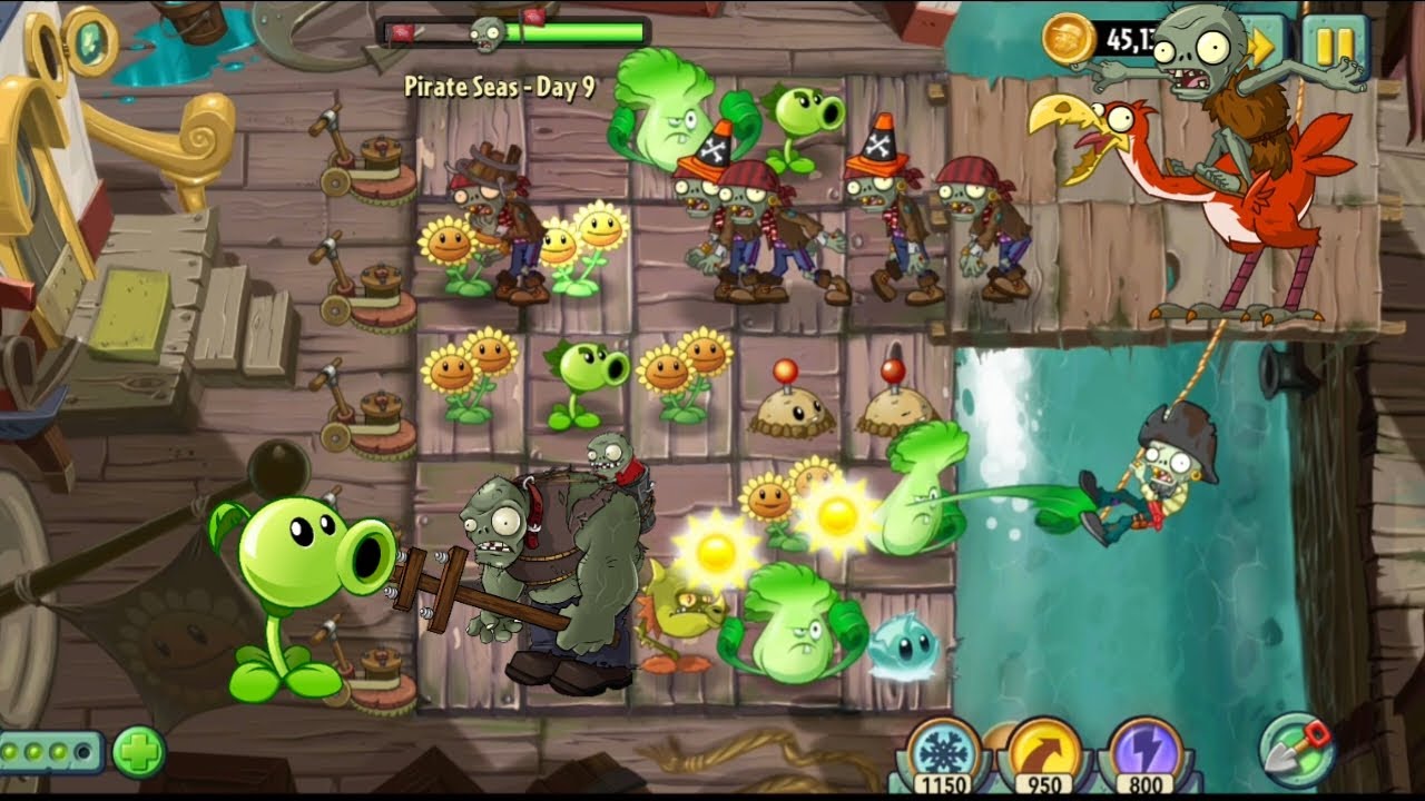 Pvz2 pirate seas day 9 | Plants vs zombies 2 #pvz2rohi #pvz2 - YouTube