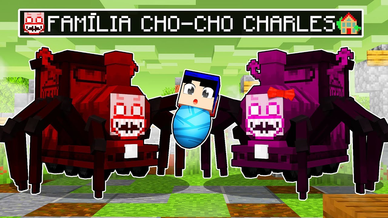 FUI ENCONTRADO PELA FAMÍLIA CHOO-CHOO CHARLES no MINECRAFT! - YouTube