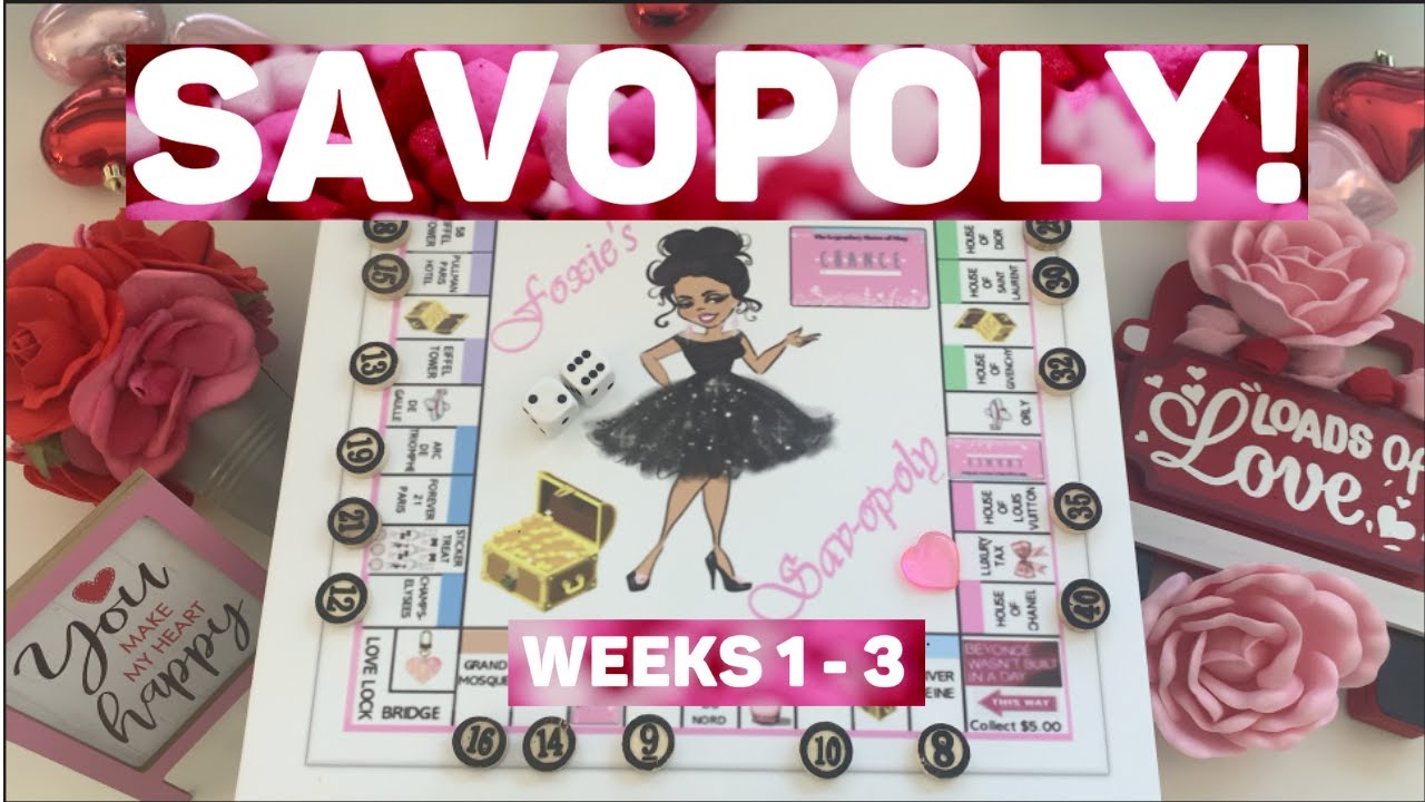 💸 1st SAVOPOLY of 2021 | Weeks 1-3 #cashstuffing #atmsavingsbank # ...