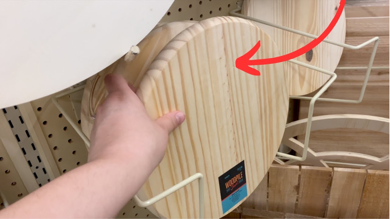 Buy a wood round at Hobby Lobby for this GENIUS idea! - YouTube