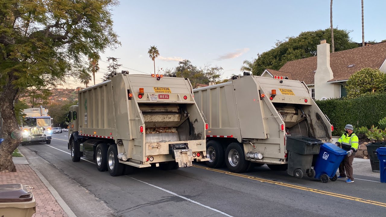 MarBorg Rear Loader Garbage Truck Compilation! - YouTube
