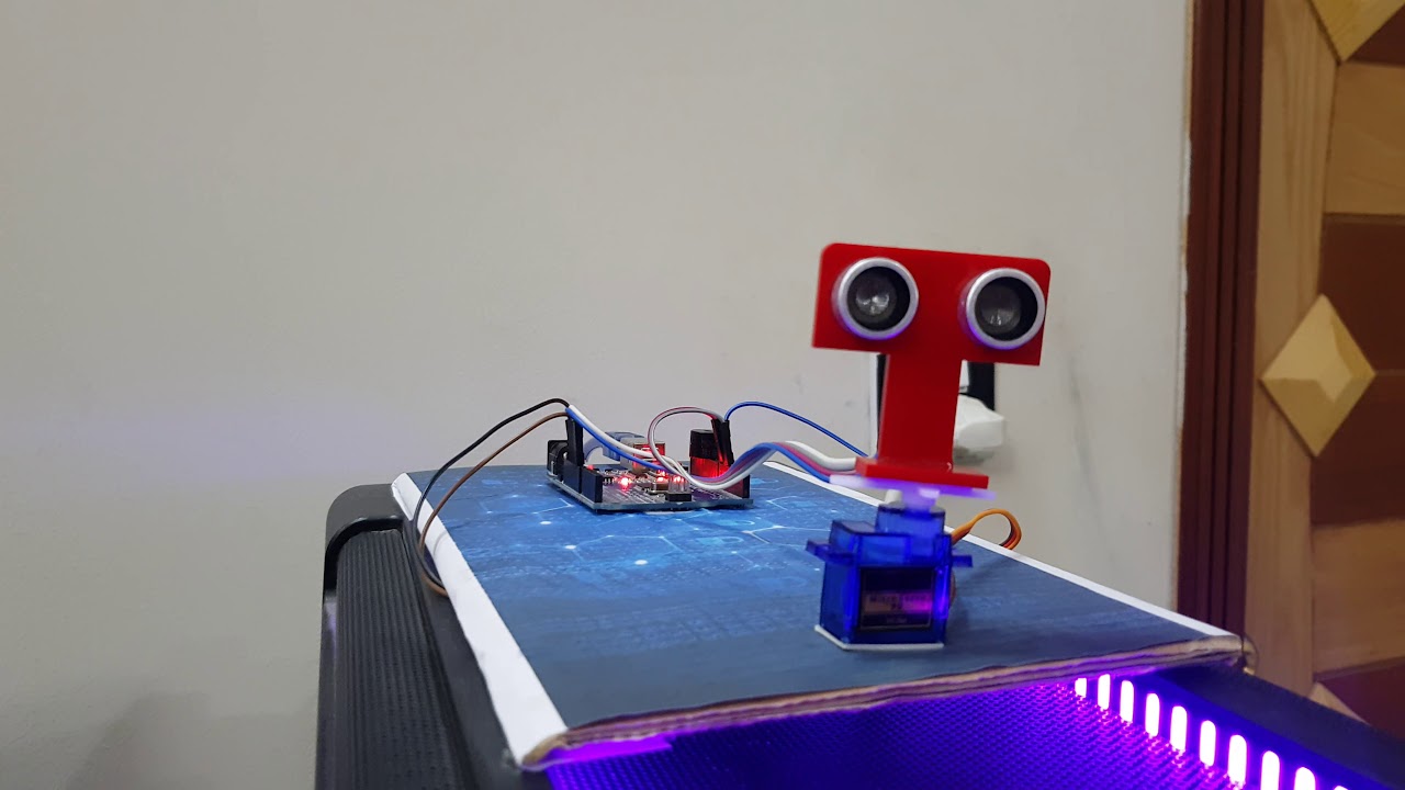 Radar using Arduino and Ultrasonic sensor - YouTube