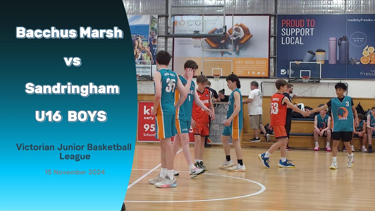 VJBL U16 Boys Basketball: Bacchus Marsh vs Sandringham - YouTube