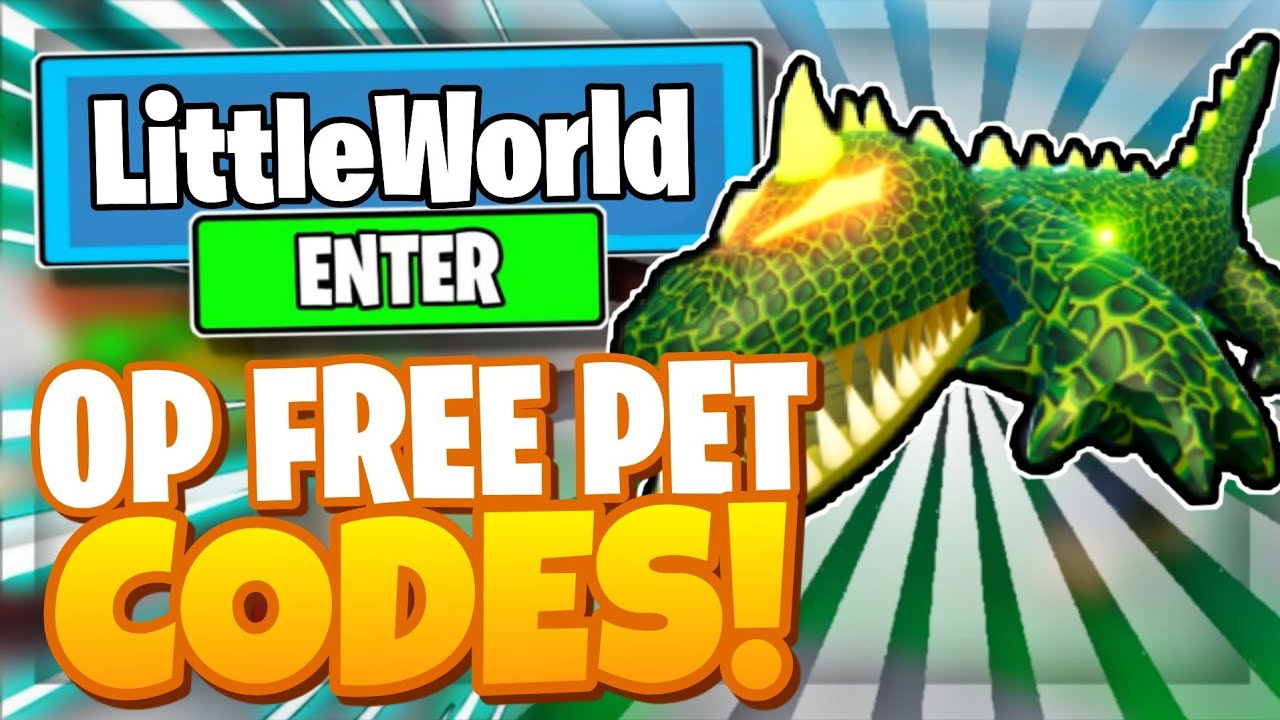 *FREE PET UPDATE🐊* LITTLE WORLD CODES ALL NEW SECRET OP CODES! Roblox ...
