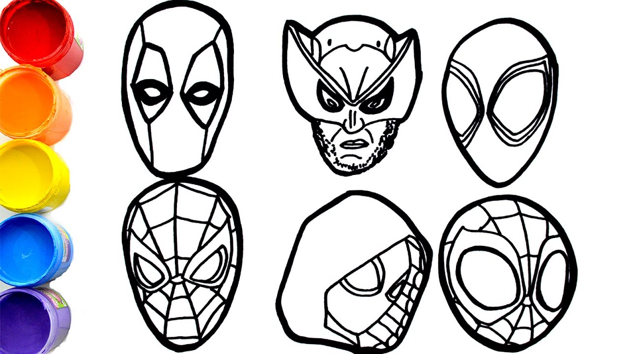 🔴HOW TO DRAW TO Marvel super heroes - Deadpool & Wolverine, spider-man ...