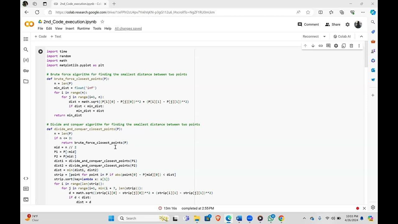Analysis of algorithms Final programming project - YouTube