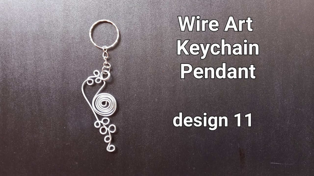 How to make simple Wire Art Keychain, pendant 🔥 design 11 🔥 qj.palette ...
