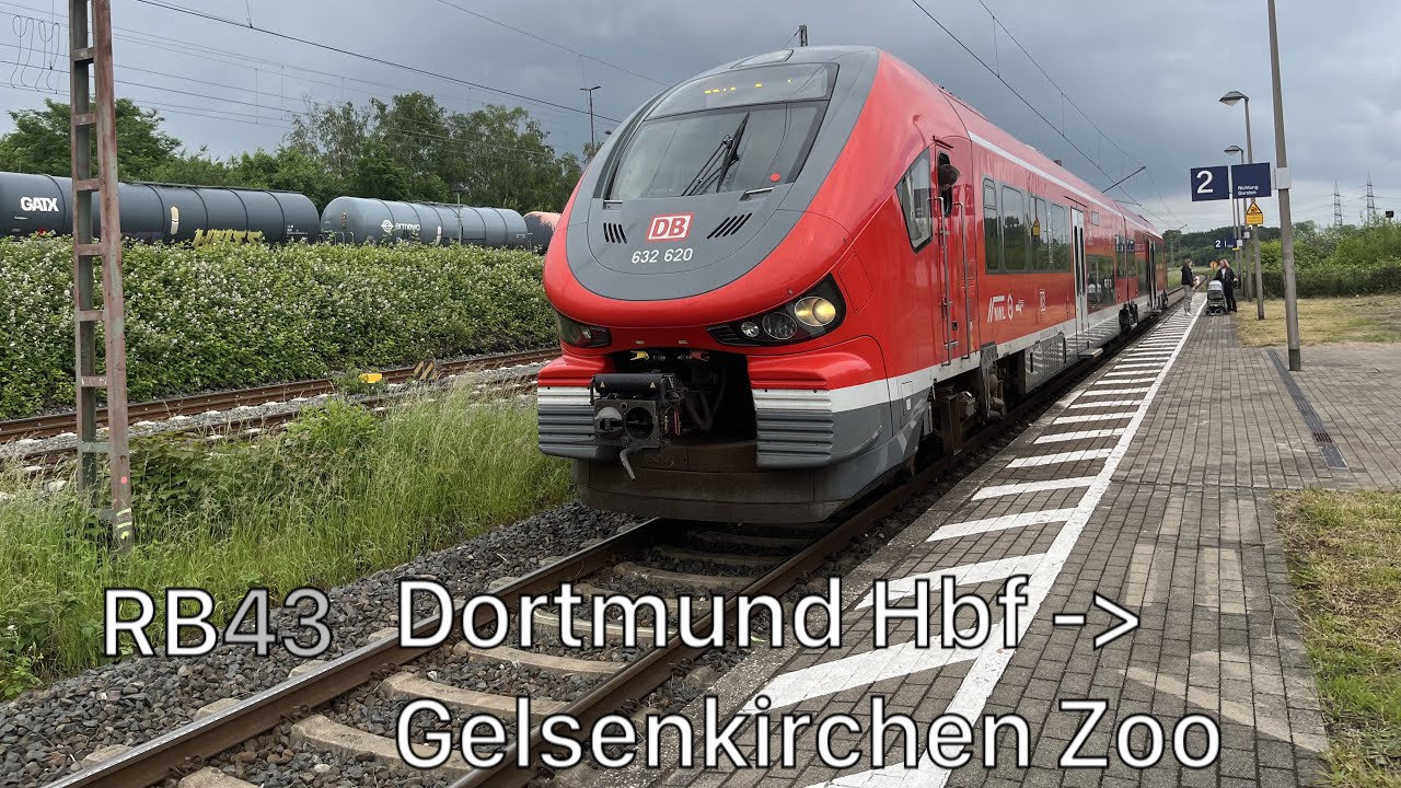 Die Mitfahrt mit dem RB43 von Dortmund Hbf bis Gelsenkirchen Zoo - YouTube