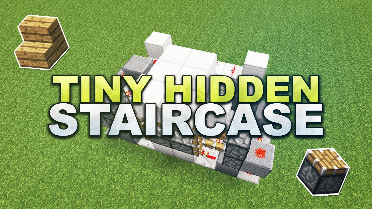 Minecraft - Tiny Hidden Staircase - Tutorial 1.12 - YouTube