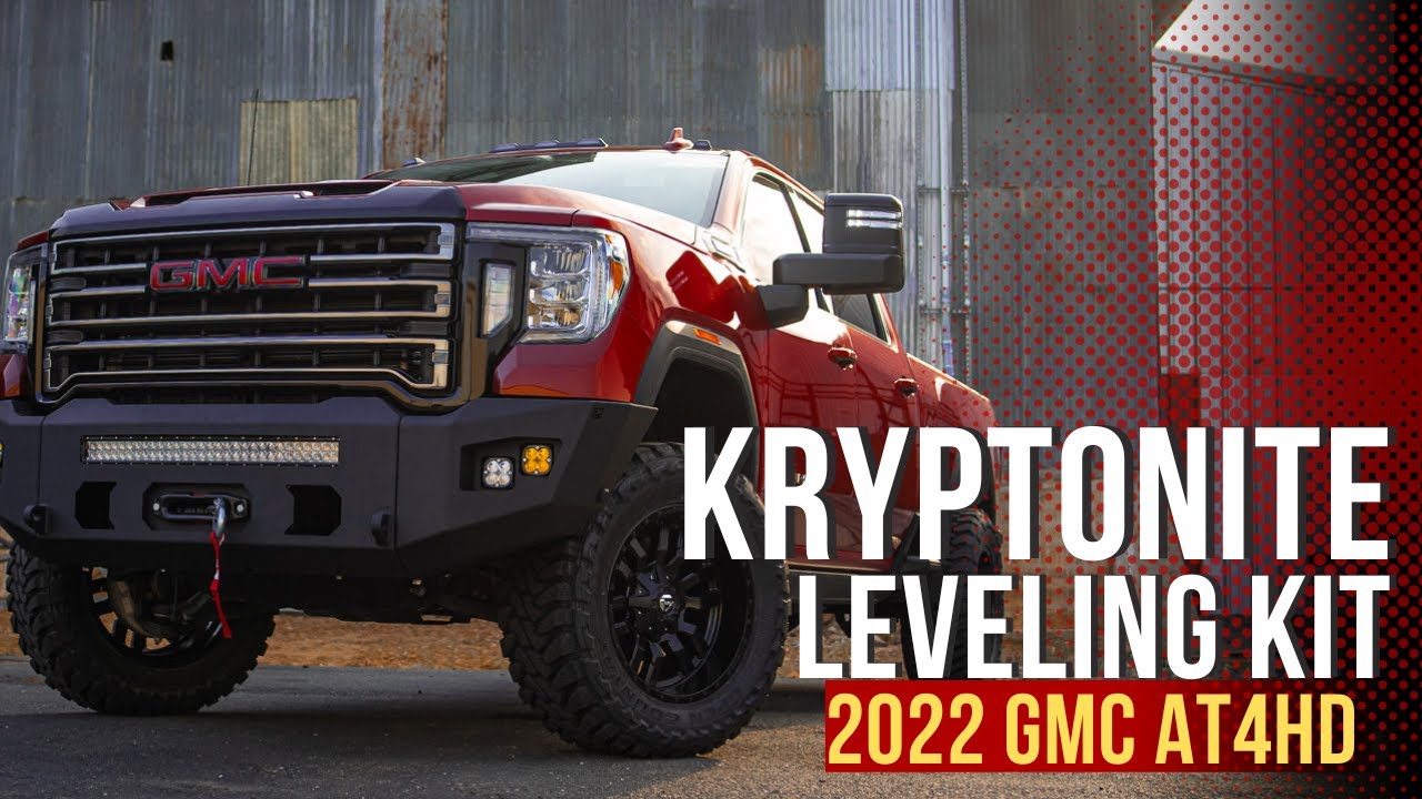 Leveled 2022 GMC AT4HD - Kryptonite with Fox 2.5 Performance Elite ...