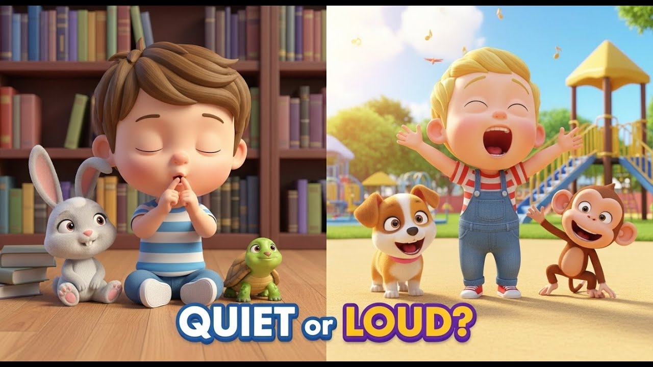 Inside Voice vs Outside Voice | Quiet & Loud Song for Toddlers - YouTube