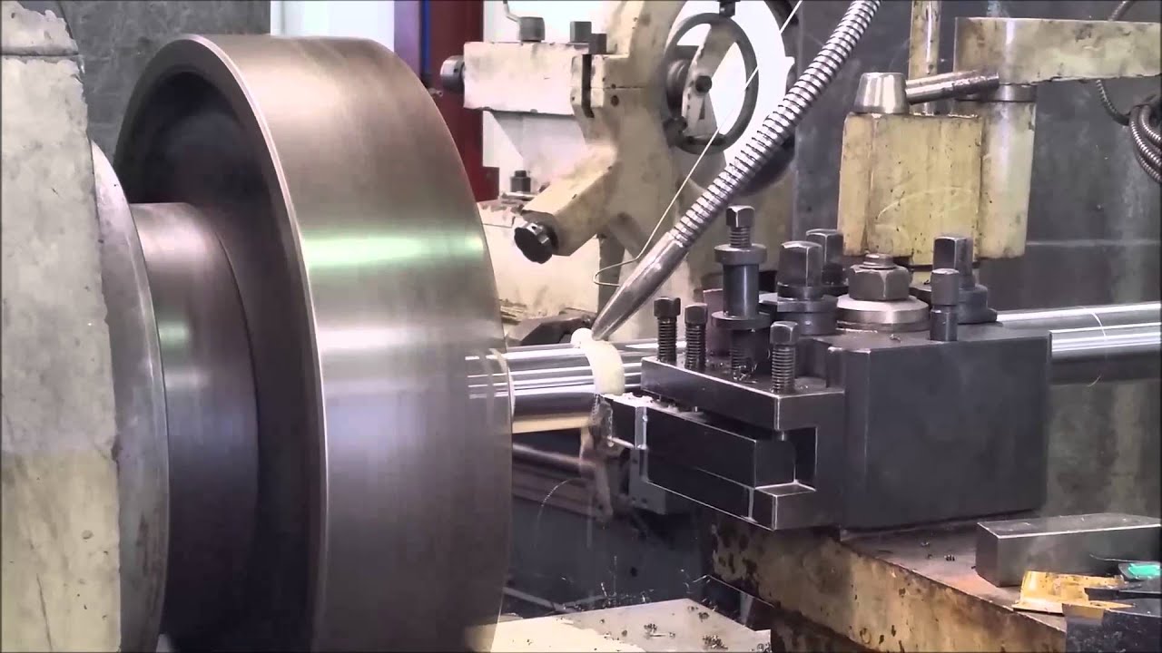 Manual Machining pump shaft in 4340 steel, Perth - YouTube